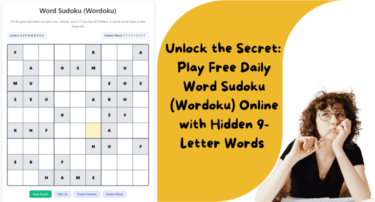 Unlock the Secret: Play Free Daily Word Sudoku (Wordoku) Online with ...